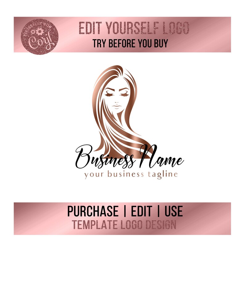 Hair Extensions Logo Hair Salon Logo Hairstylist Logo Hair - Etsy