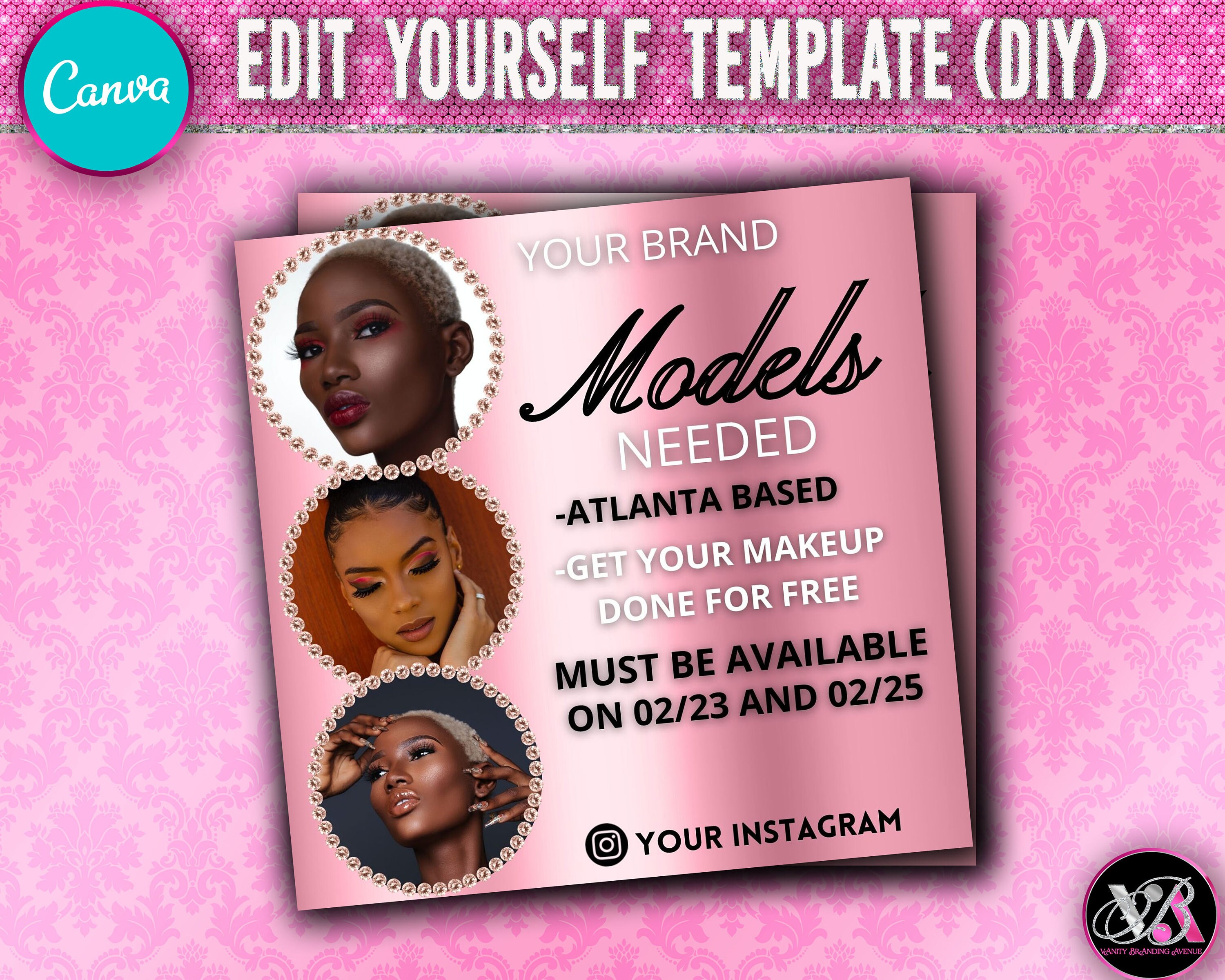 DIY Makeup Flyer Models Needed Flyer Lashes Flyer Makeup - Etsy