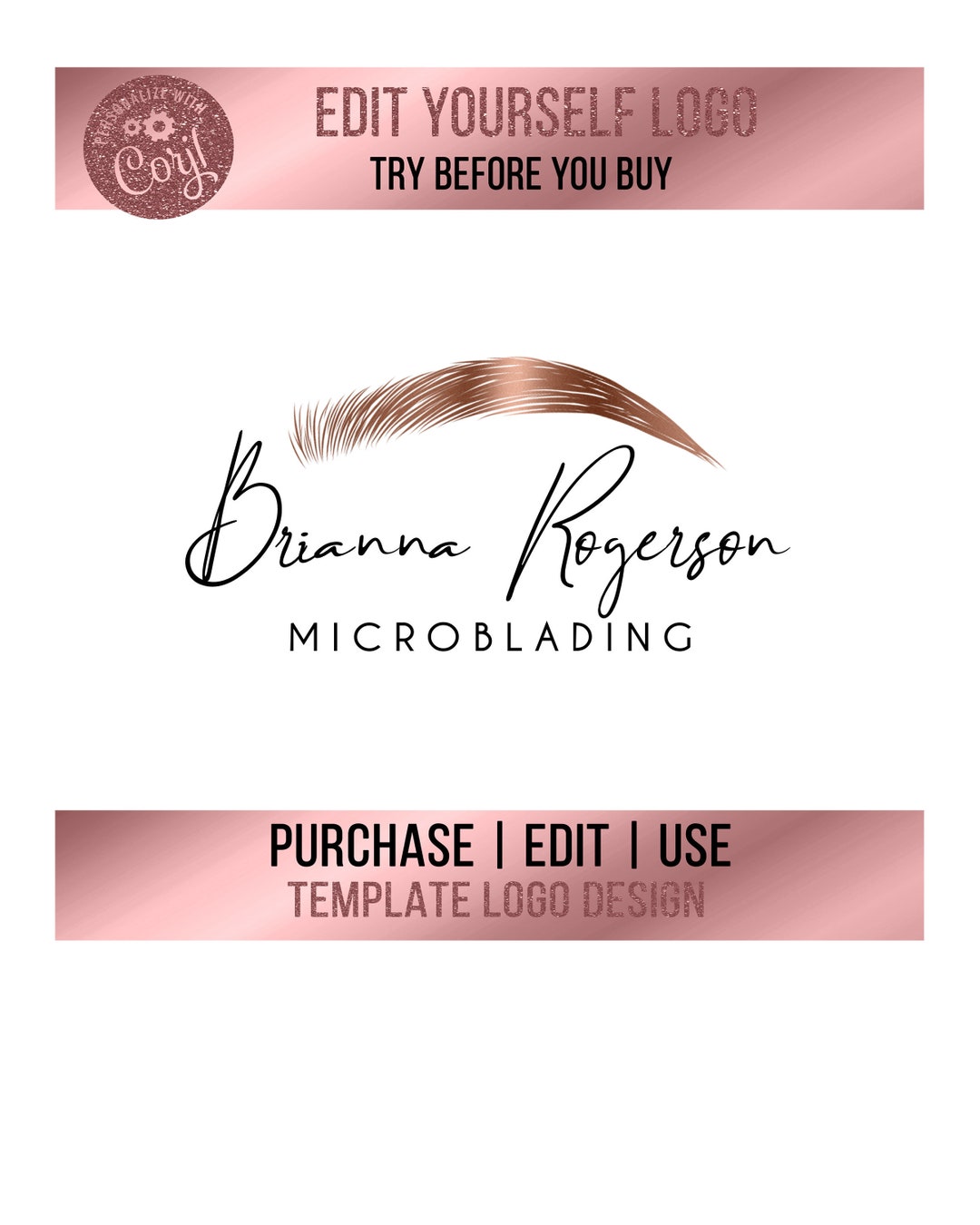 Brows Logo, Microblading Logo, Eyebrows Logo, Salon Logos, Makeup Logo ...