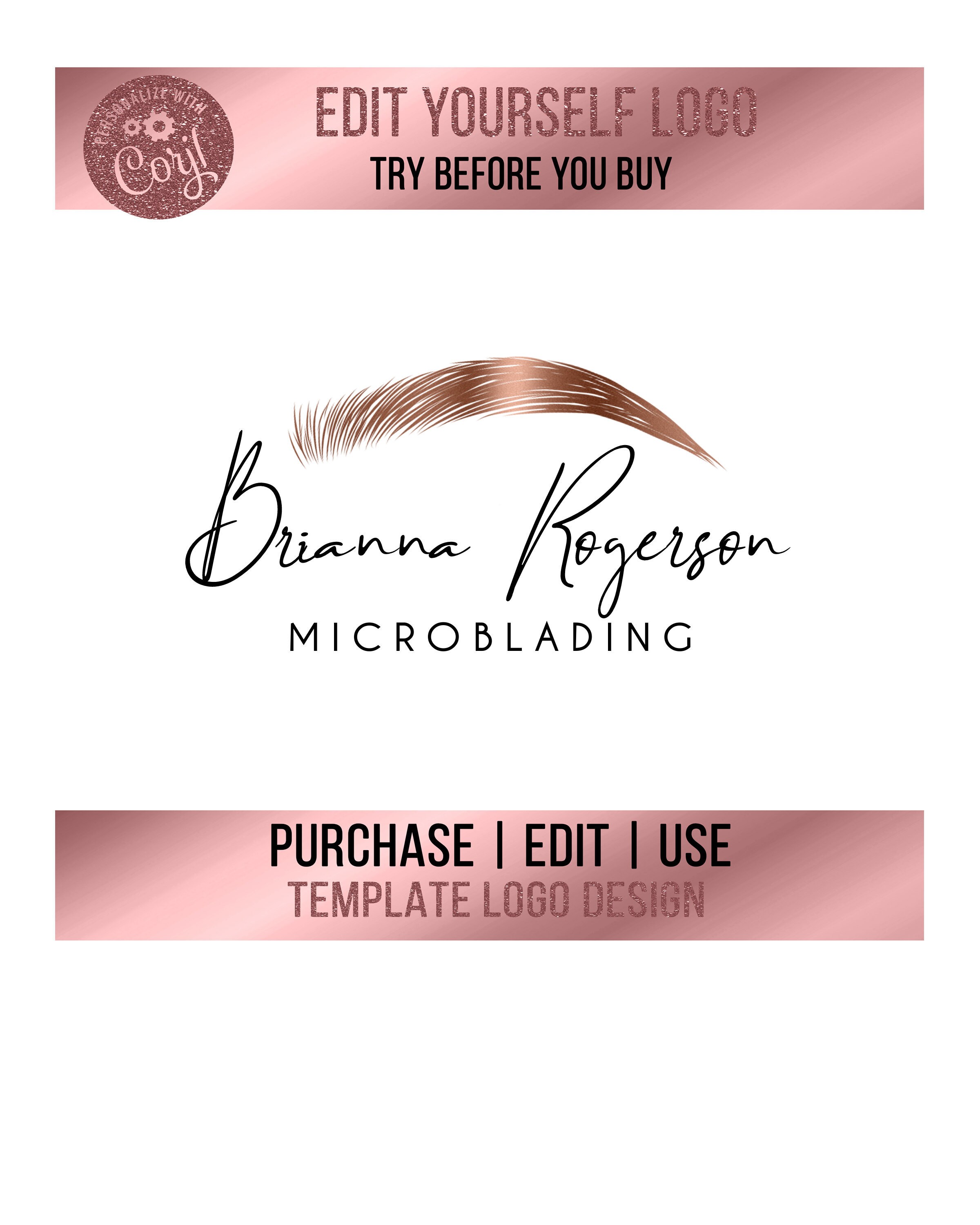 Brows Logo Microblading Logo Eyebrows Logo Salon Logos | Etsy