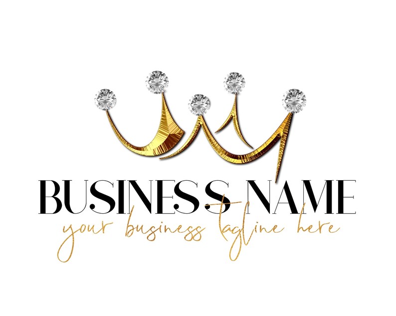 Logo Design Gold Logo Design Crown Logo Design Fashion - Etsy