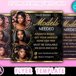 Models Needed Template, Makeup Flyer, Models Needed Flyer, Lashes Flyer ...