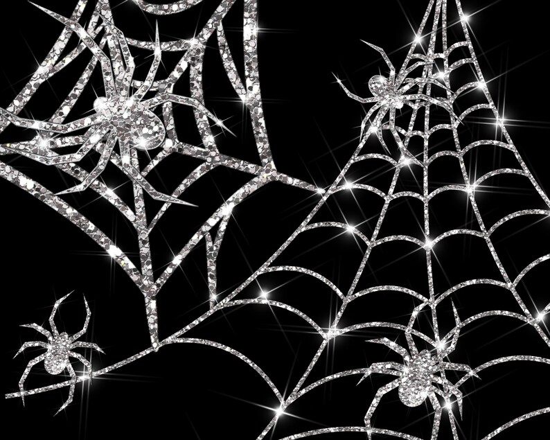 Spider Web Clipart Halloween Clipart Glam Spider Web - Etsy