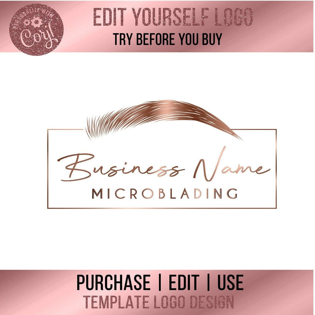 Brow Logo, Microblading Logo, Eyebrow Logo, Permanent Makeup Logo ...