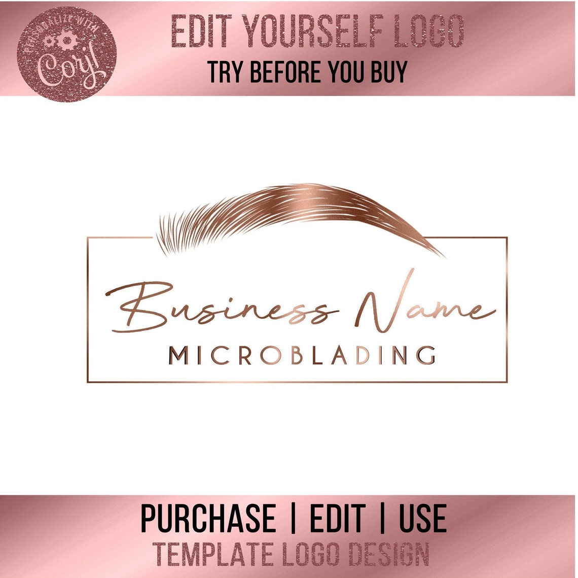 Brow Logo Microblading Logo Eyebrow Logo Permanent Makeup - Etsy