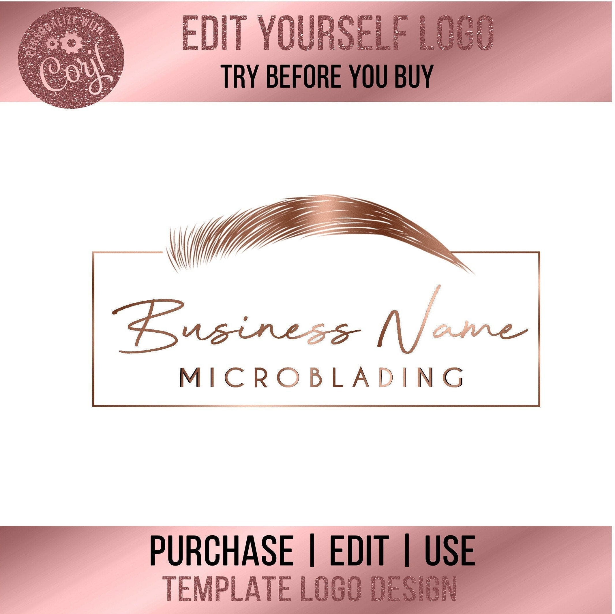 Brow Logo Microblading Logo Eyebrow Logo Permanent Makeup | Etsy