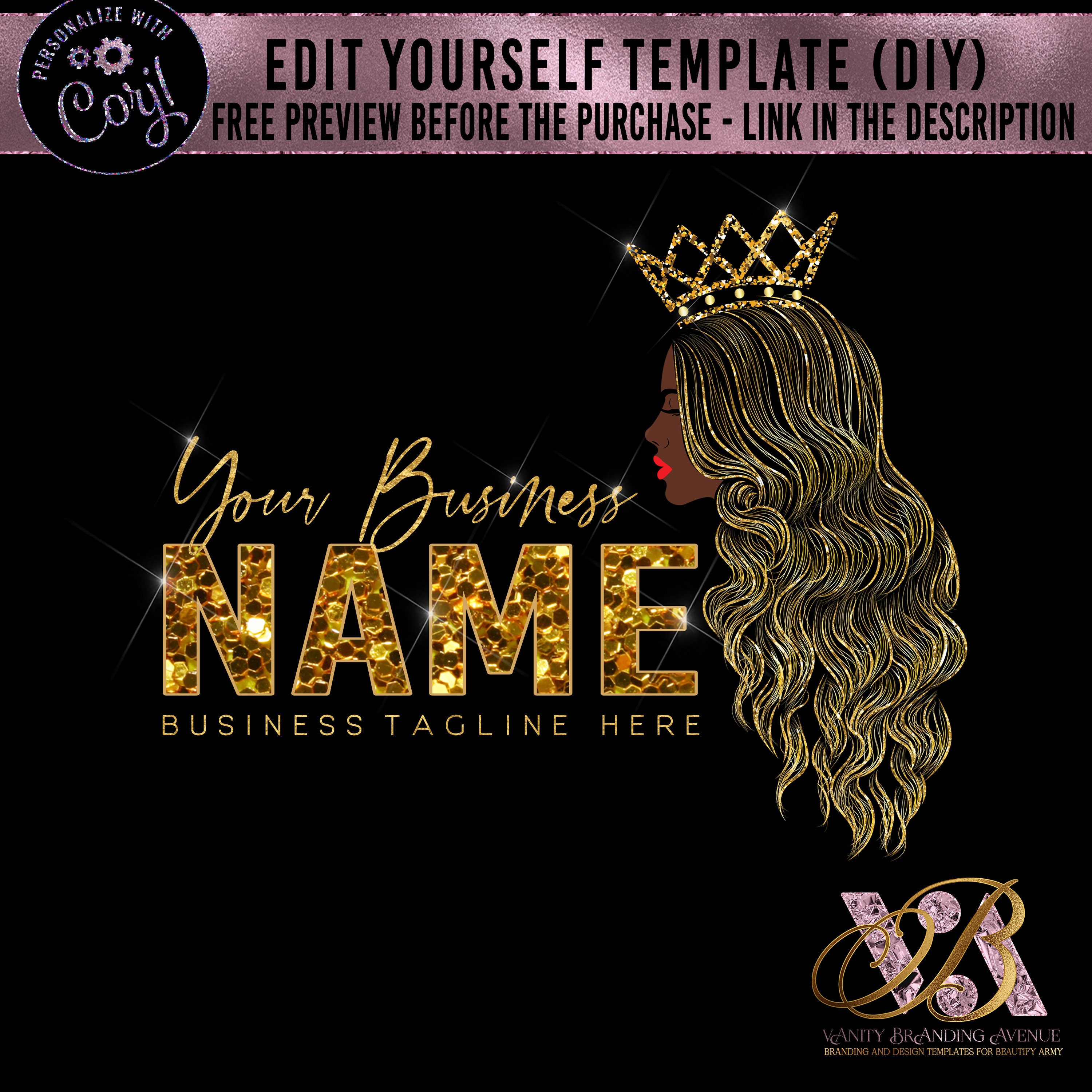 Diy Hair Logo Hair Bundles Logo Hair Extensions Logo Hair Etsy