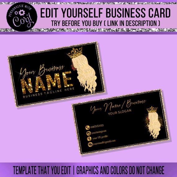 Hair Business Card Hair Bundles Business Card Wigs Business | Etsy