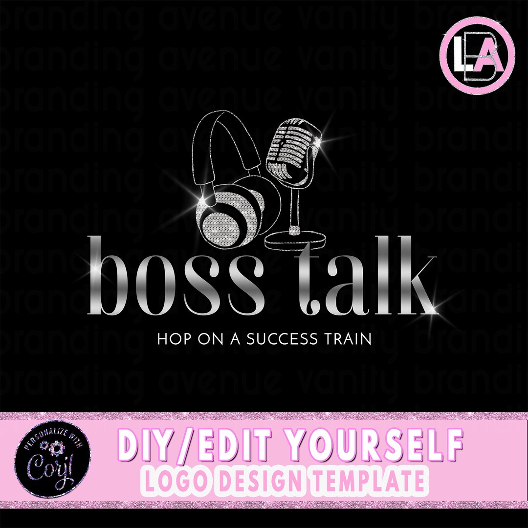 Podcast Logo, Microphone Logo, Headphones Logo, Radio Logo, Podcast ...