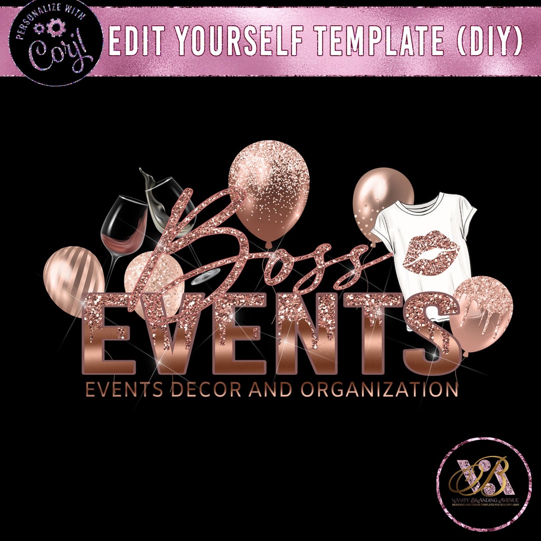 Balloons Logo, Events Logo, Event Planner Logo, Balloon Logo, Balloon ...