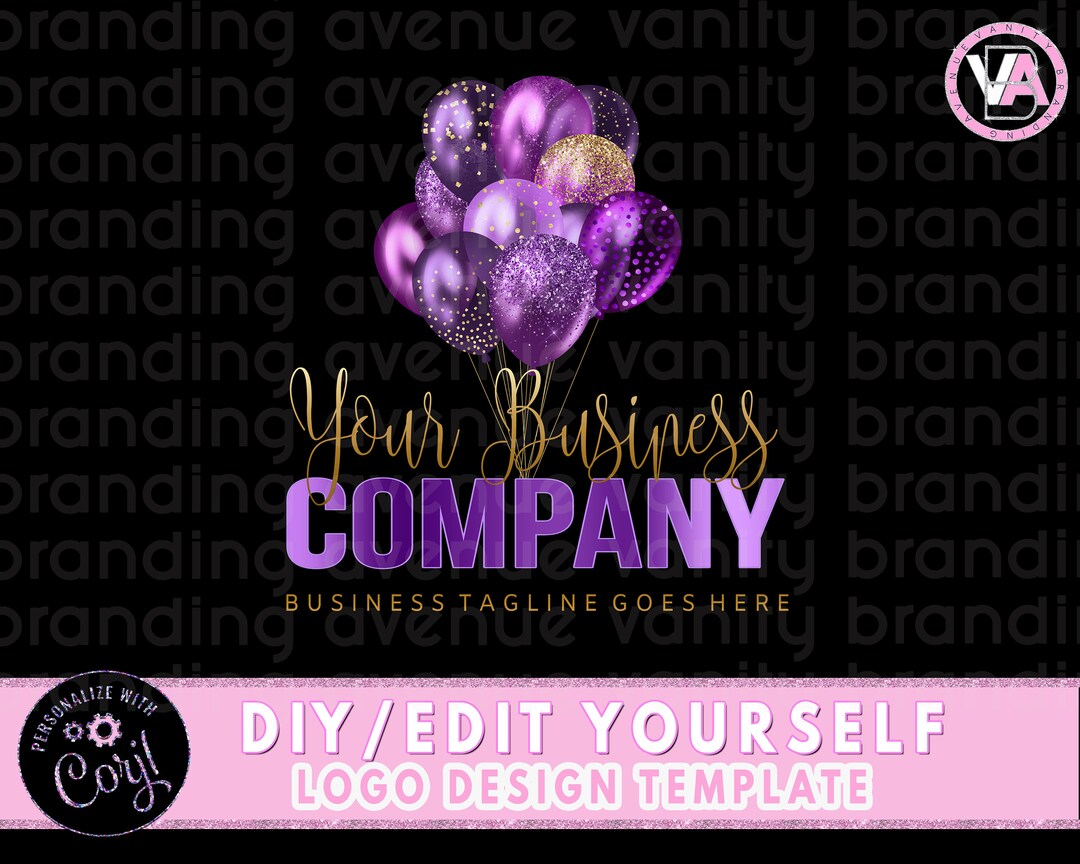 Balloons Logo, Balloon Decor Logo, Events Logo, Event Planner Logo ...