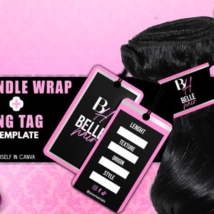 Bundle Wrap, Hair Tag, Hair Bundle Wrap, Hair Hang Tag, Hair Business ...