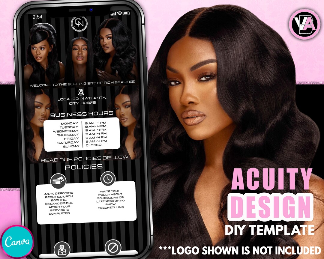 Acuity, Acuity Scheduling Template , Acuity Site Template , Hairstylist ...