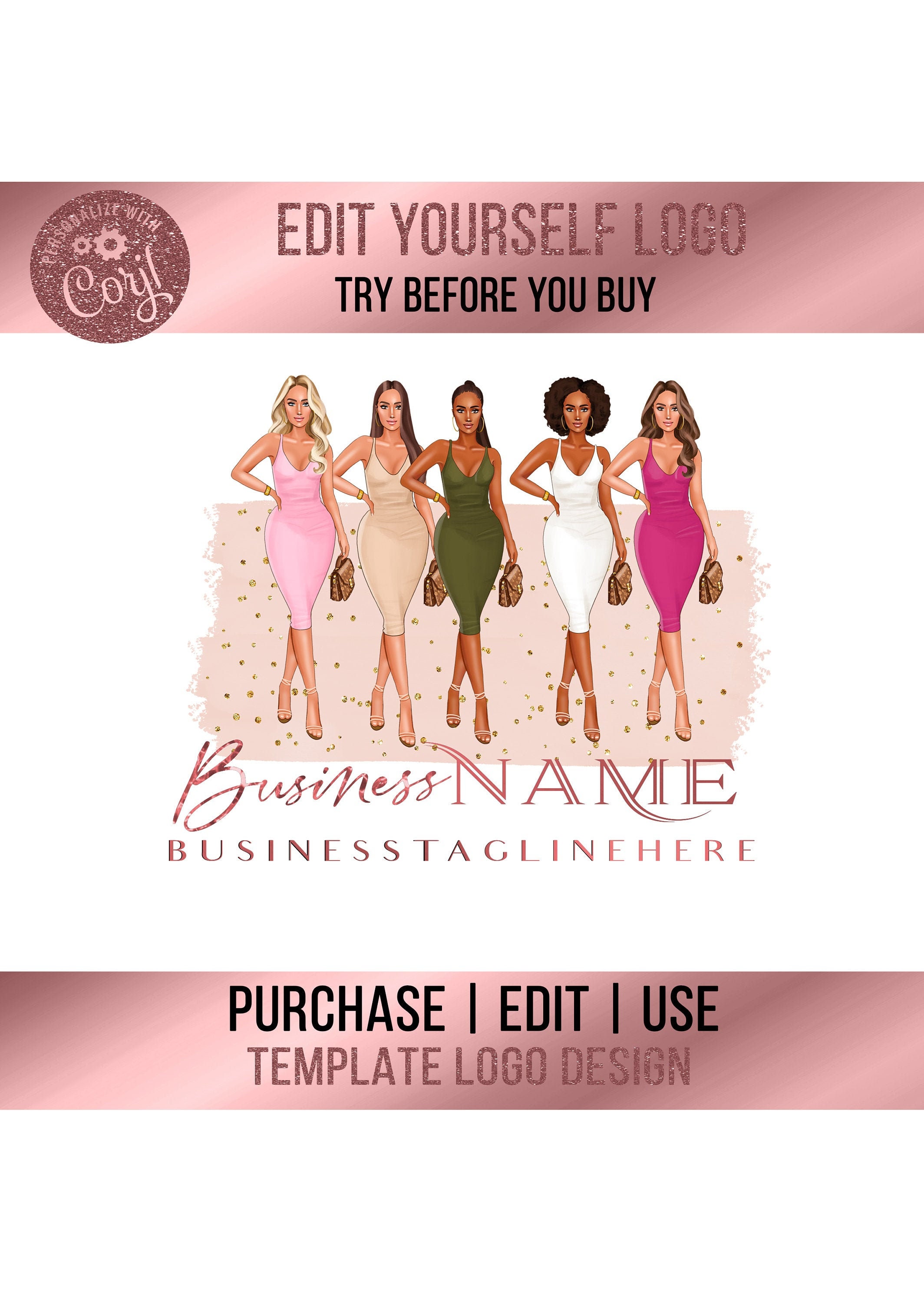Paper Dress stylist Beauty shop Sewing logo Blog Clothing line Fashion ...