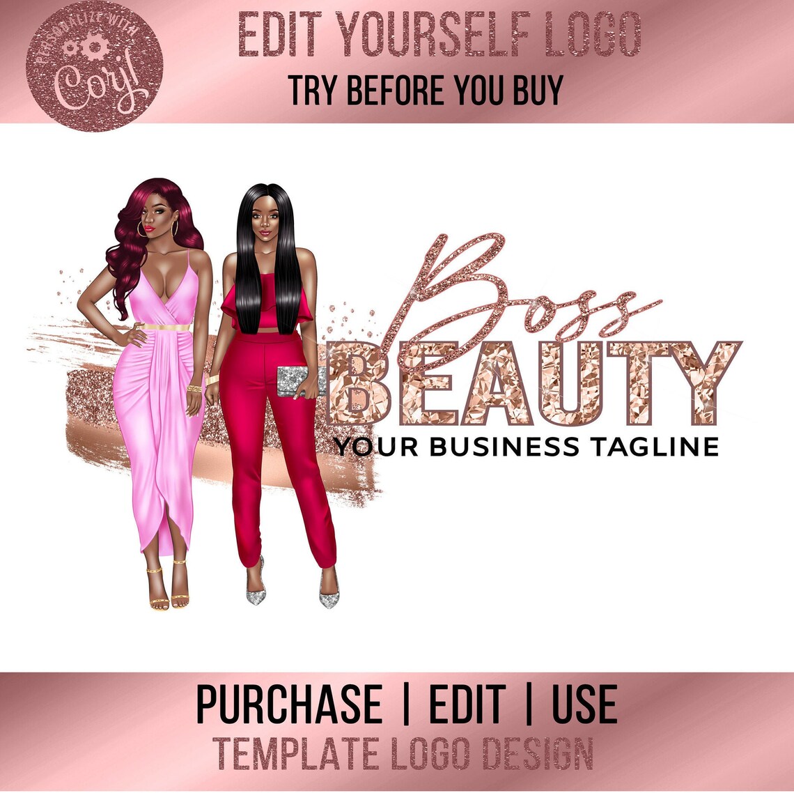 DIY Boutique Logo Clothing Logo Fashion Logo Beauty Logo | Etsy