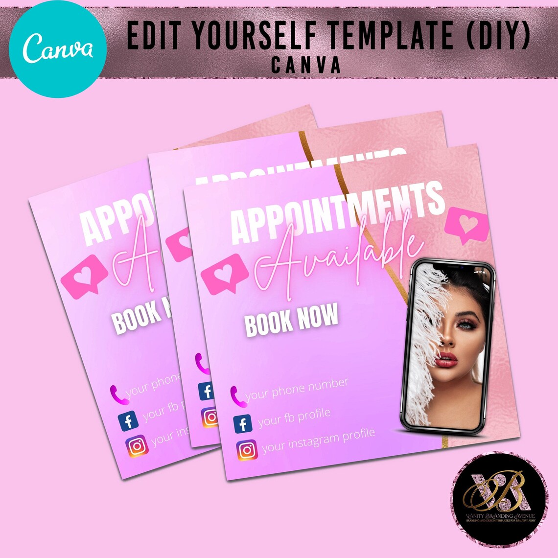 Appointments Flyer Animated Flyer Makeup Flyer Social Media | Etsy