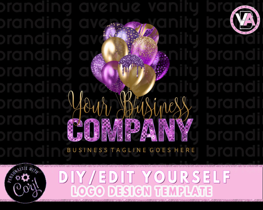 Balloons Logo, Balloon Decor Logo, Events Logo, Event Planner Logo ...