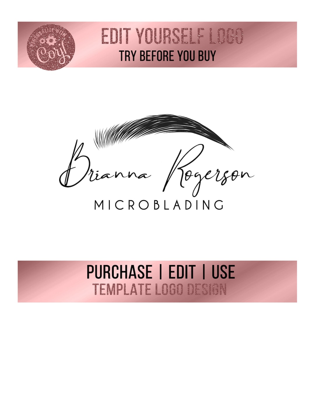 Brows Logo, Microblading Logo, Eyebrows Logo, Salon Logos, Makeup Logo ...