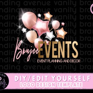 Balloons Logo, Balloon Decor Logo, Events Logo, Event Planner Logo ...