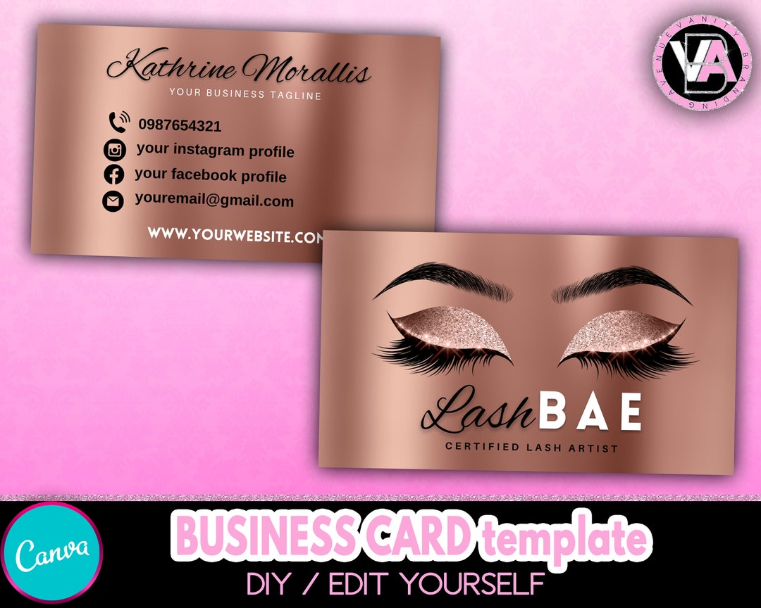 Lash Business Card Lash Tech Business Card Lashes Business - Etsy