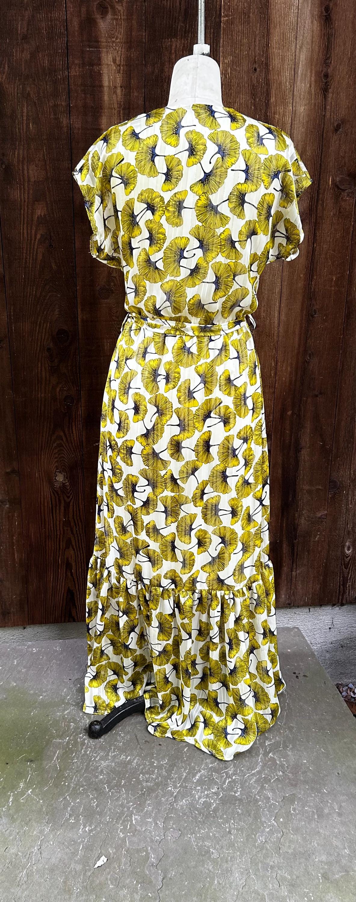 Quinze Heures Trente Paris Long Flowy Dress Robe Lounger Made in France ...