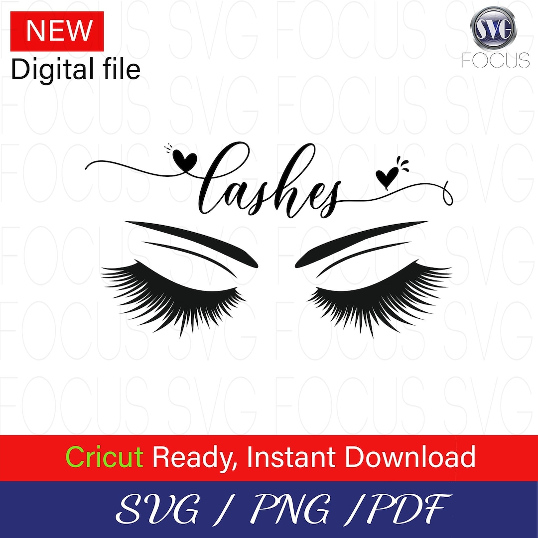 Eyelash SVG for Cricut and Silhouette Digital Download - Etsy