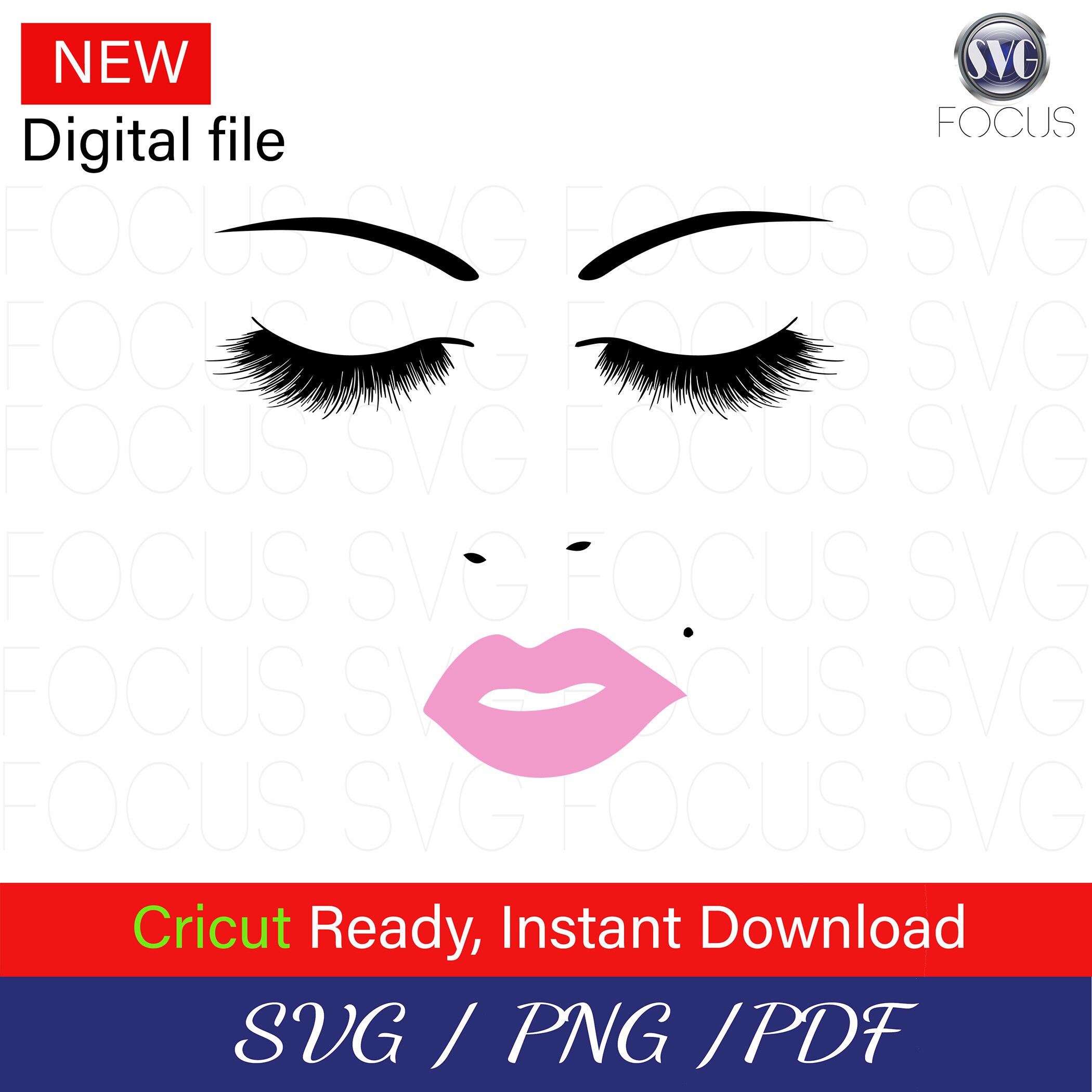 Woman Face Svg Eyelashes Svg File Makeup Svg Lashes - Etsy