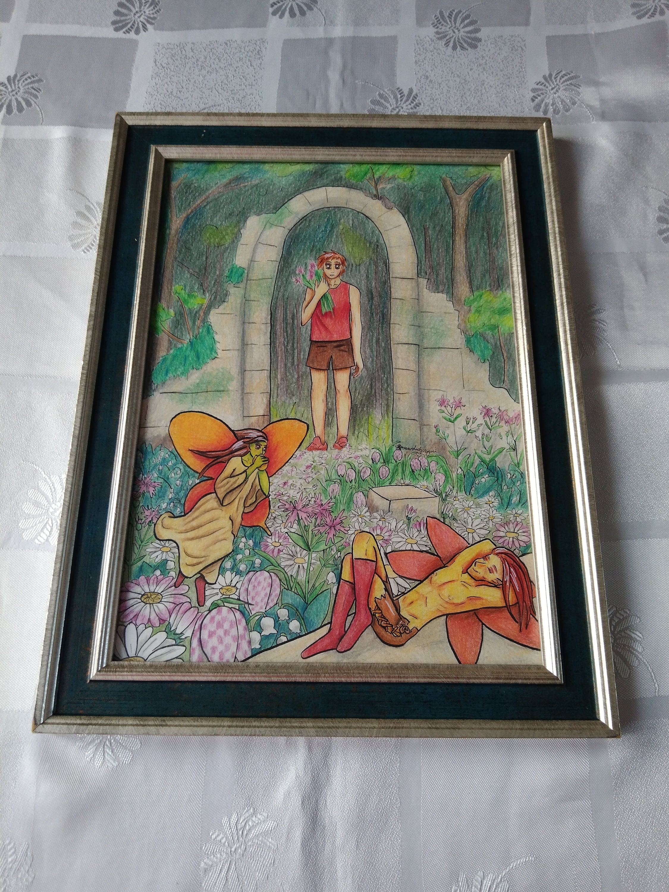 Original A4 Fantasy Art, Fairytale Aesthetic Drawing, Anime Style ...