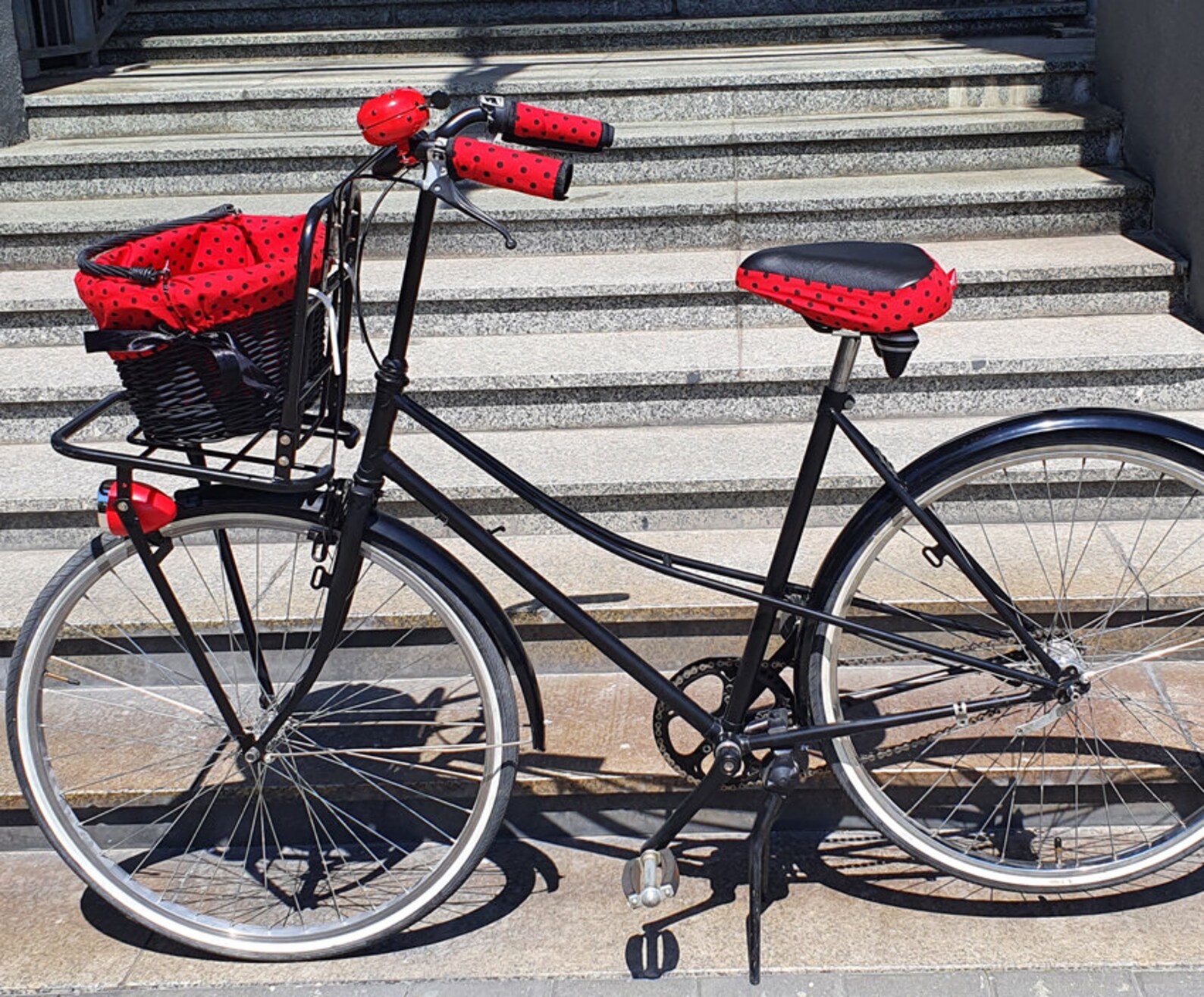 BICYCLE SET Red Ladybug With Black Polka Dots - Etsy