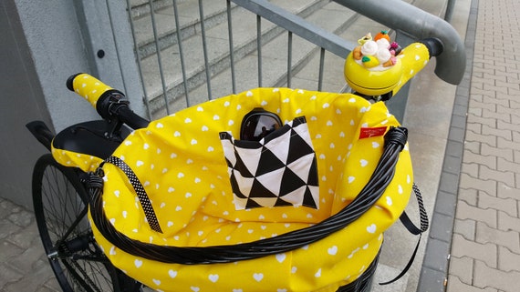 Bicycle Basket With Yellow Insert Etsy UK