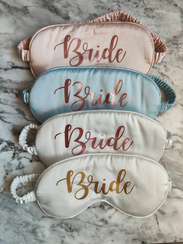 Personalised Satin Eye Mask Set. Bride to Be Gift. Bride Eye - Etsy Israel