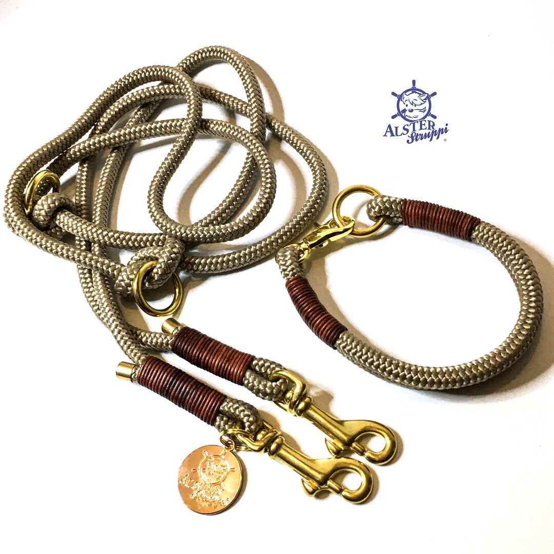 Correa gargantilla set beige con cuero manipulado con mosquetón de ...