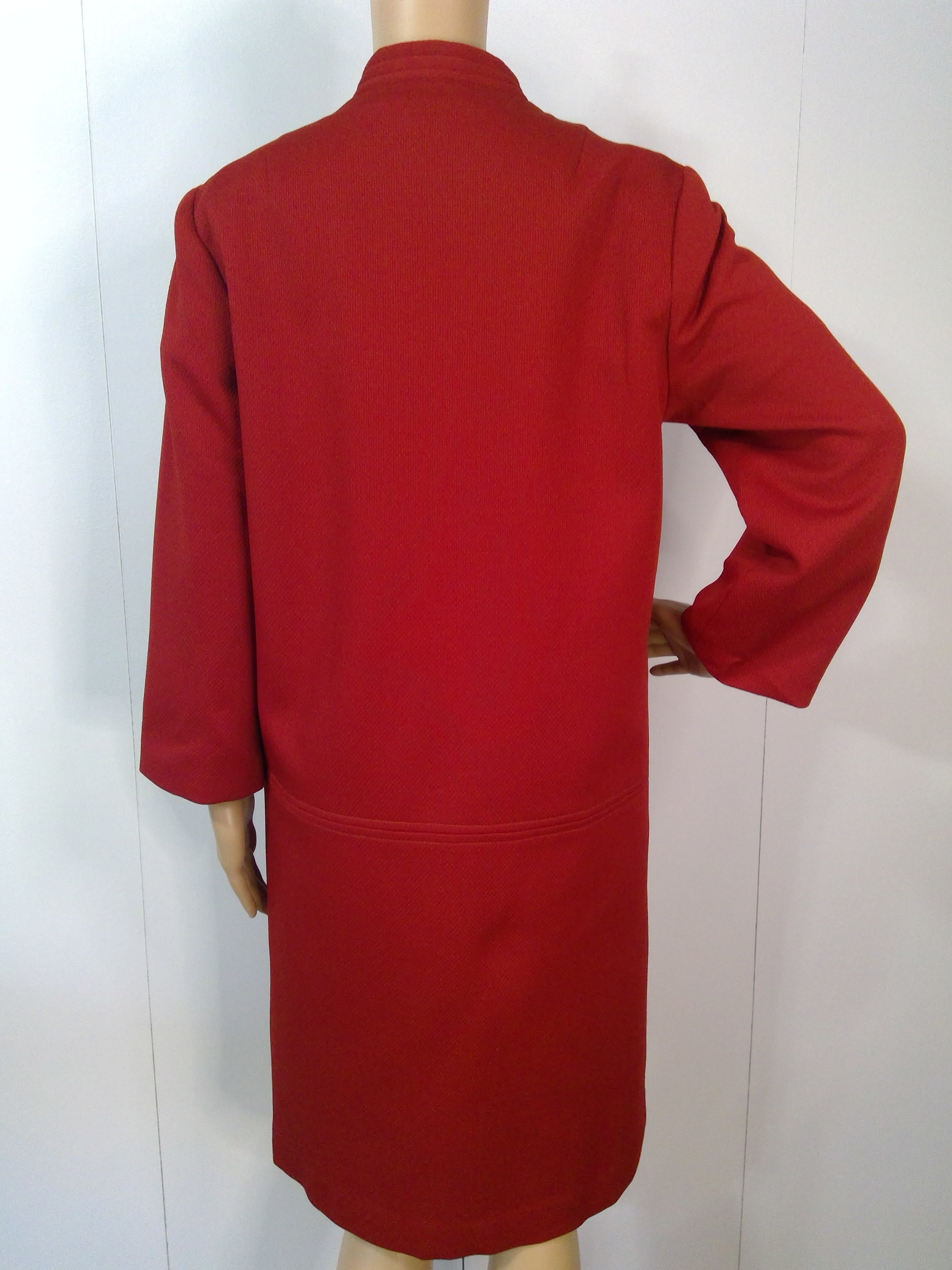 60s Vintage 2 Piece Roberta Lee an Original Custom Deep Red Knit Dress ...