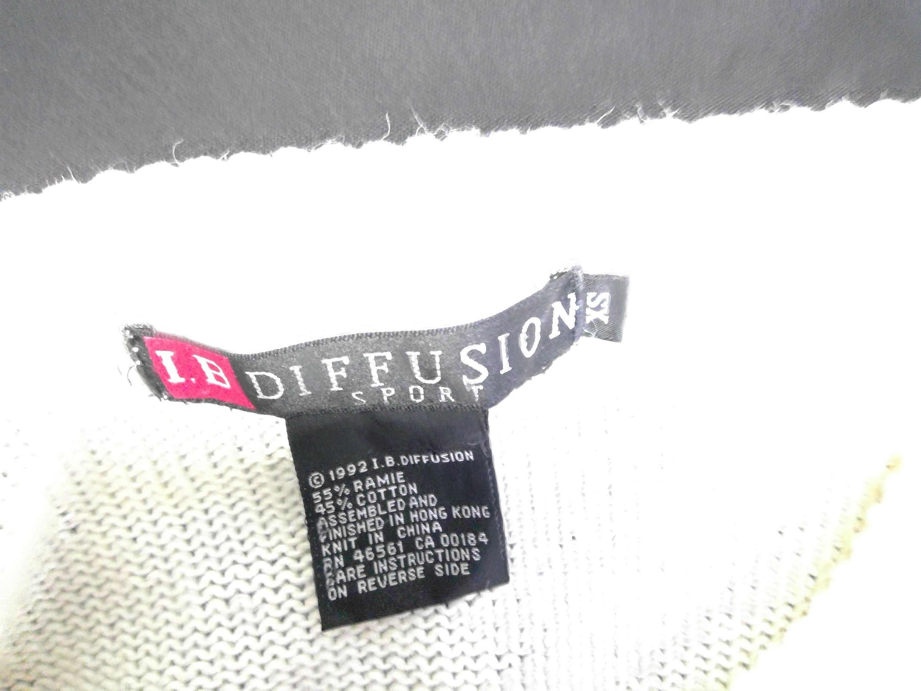 90's Vintage Oversize IB Diffusion Sport Oversize Knit Sweater Colorful ...