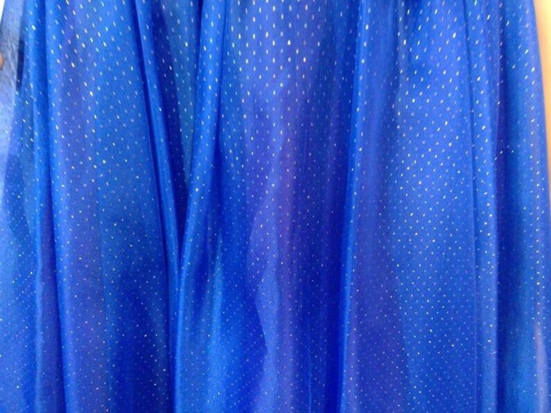 80s Vintage PROM Mike Benet Formals Blue Sparkle Metallic Gown Sequins ...