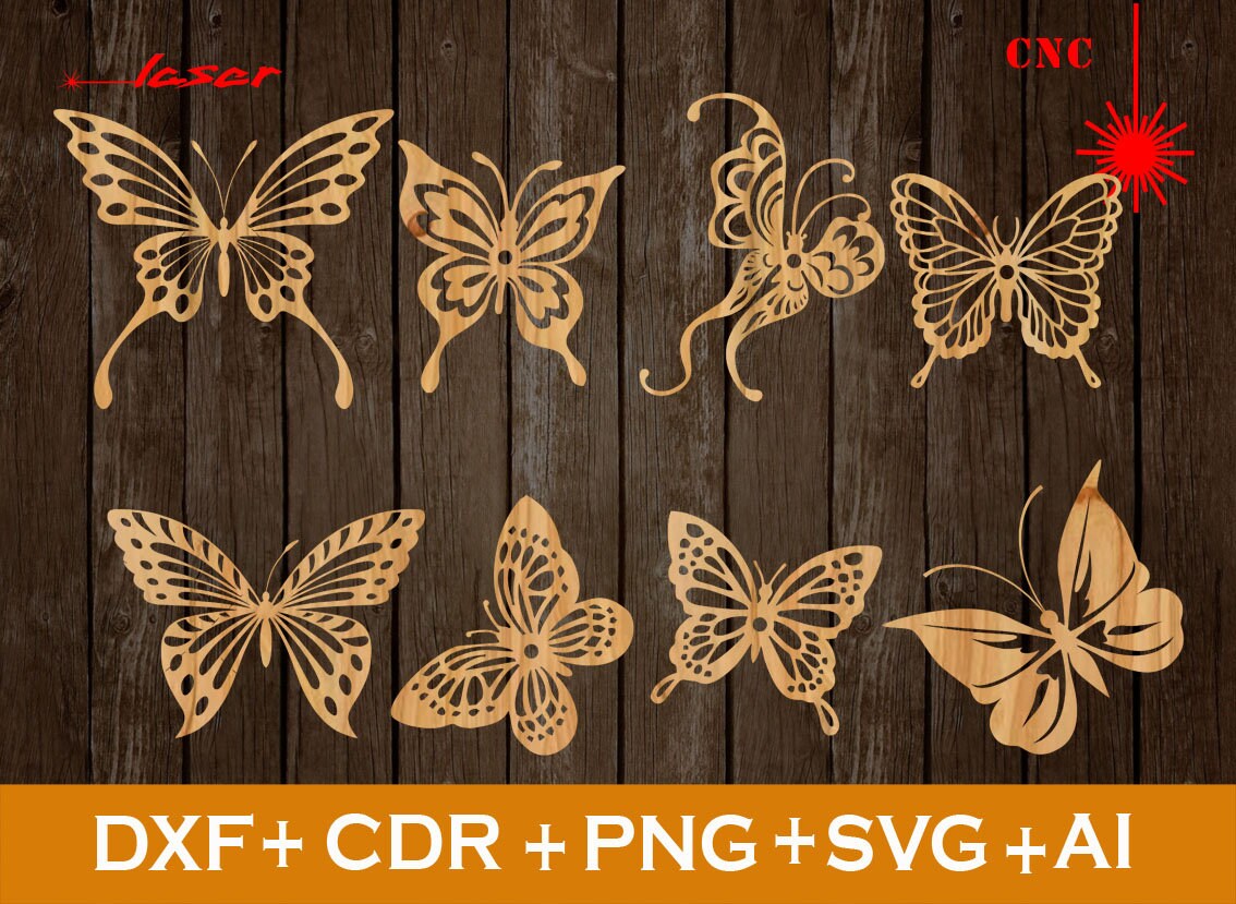 8 Layered Butterflies SVG Bundle Butterfly SVG Bundle | Etsy
