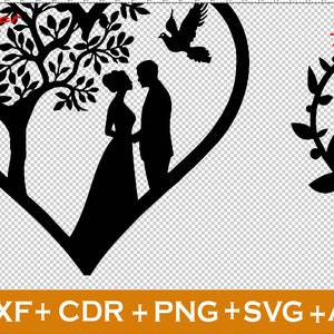 Set of 6 Amazing Wedding Heart SVG, Wedding Heart Sign, Wedding SVG ...