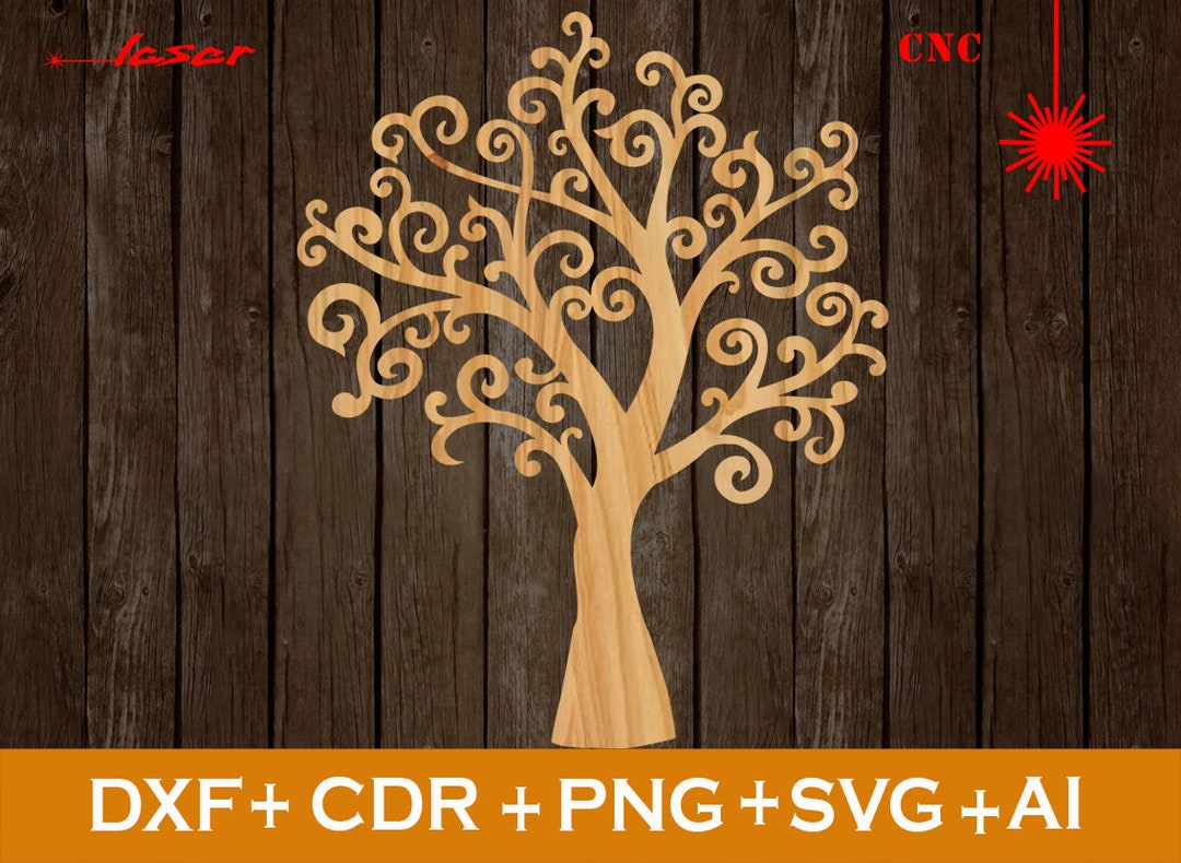 Laser Cut Pano Tree Lasercut DXF, Home Decor, Tree Patterns, Tree Wall ...