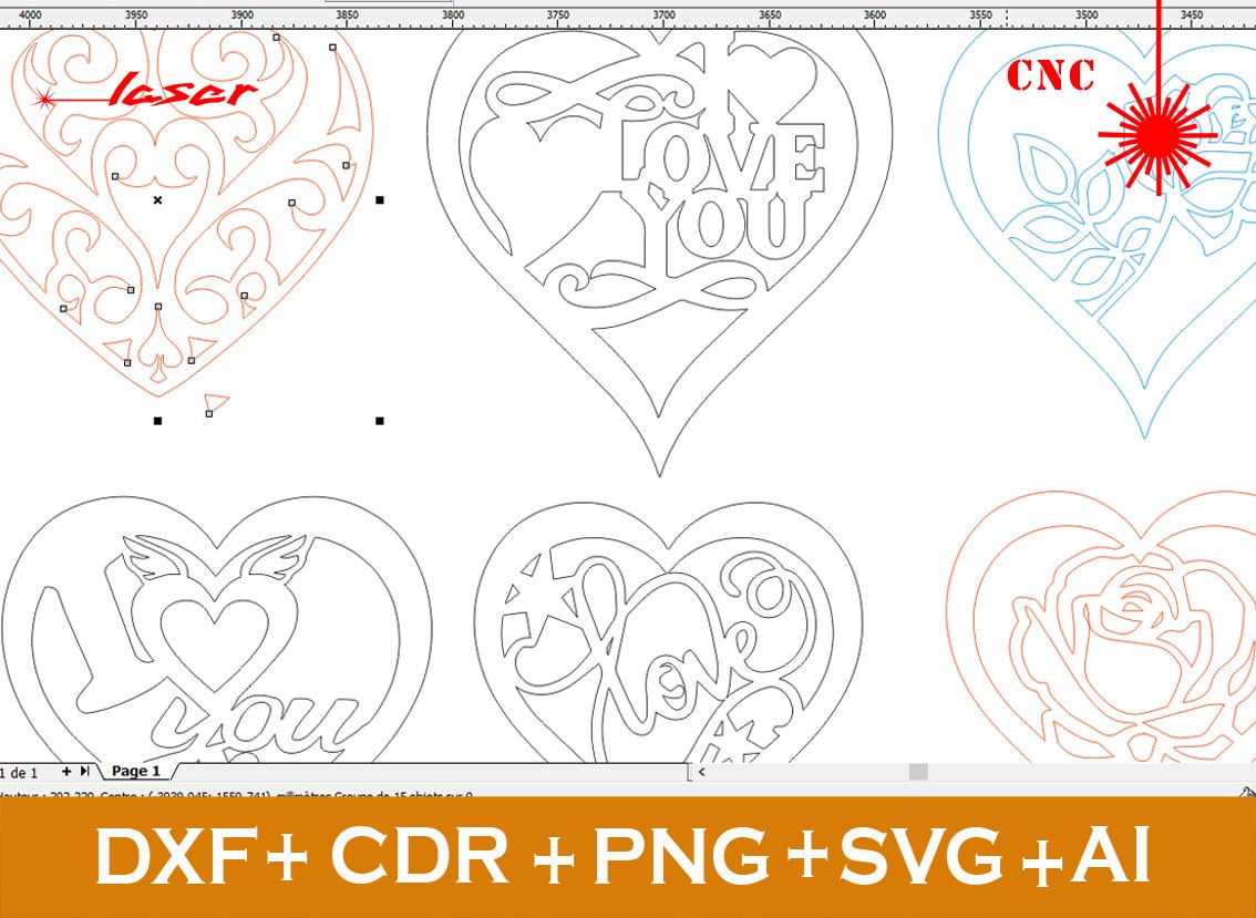 Heart Svg, Hearts Digital, Hearts Dxf, Valentine Svg, Love Svg, Hearts ...