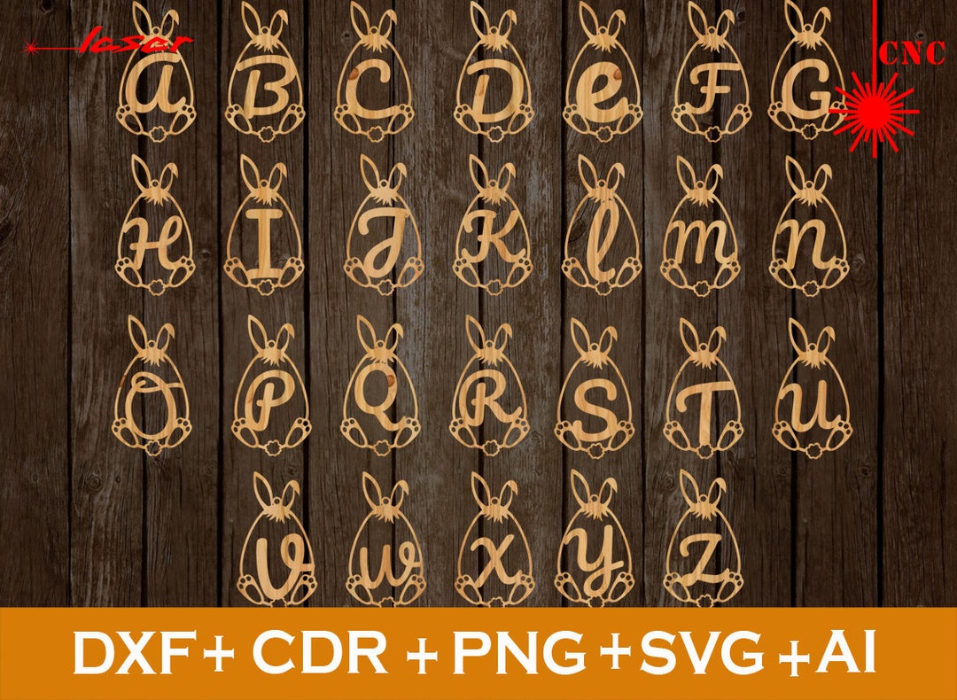 Easter Bunny Monogram Svg, Bunny Monogram Svg, Easter SVG, Easter ...