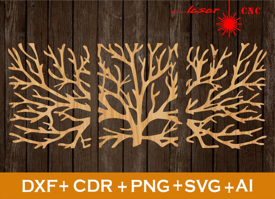 Pano Tree Laser DXF, Home Decor, Tree Patterns, Tree Wall Hanging CDR ...