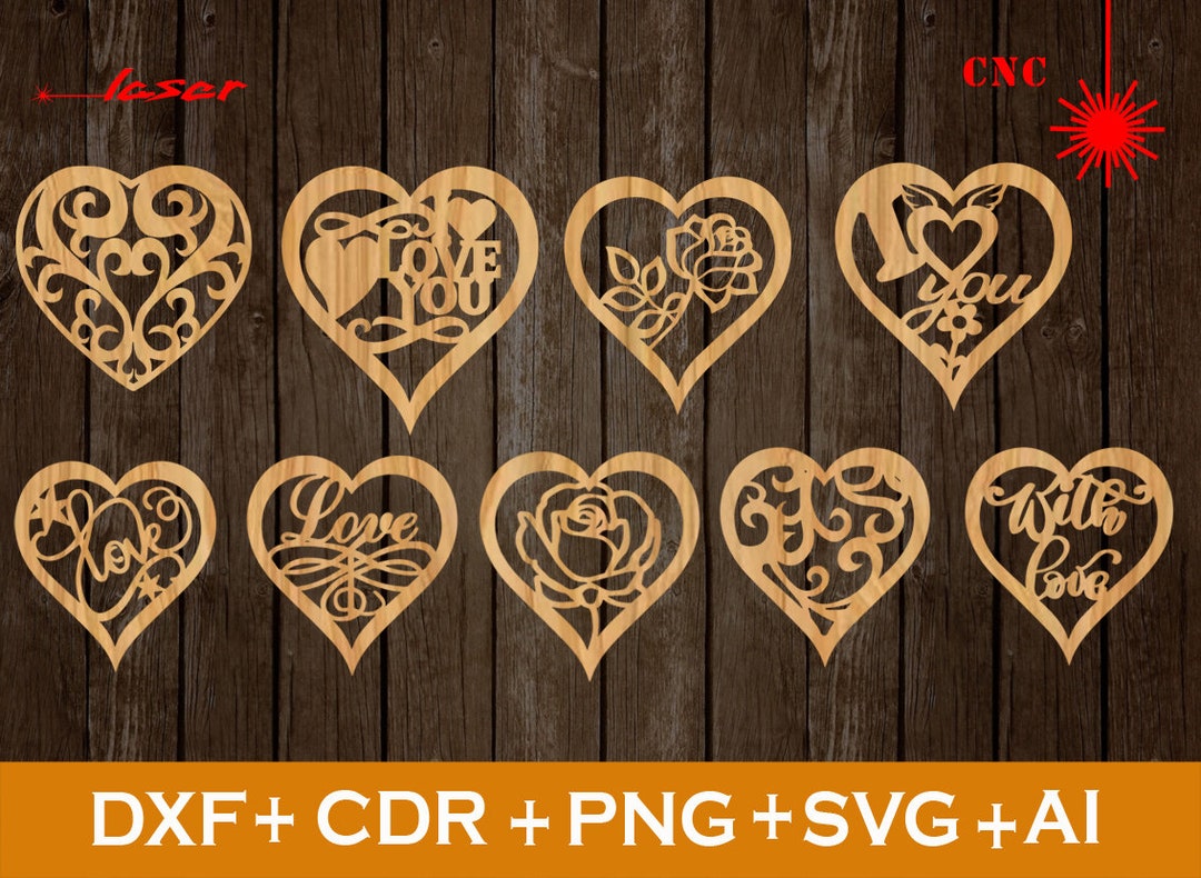 Heart Svg, Hearts Digital, Hearts Dxf, Valentine Svg, Love Svg, Hearts ...