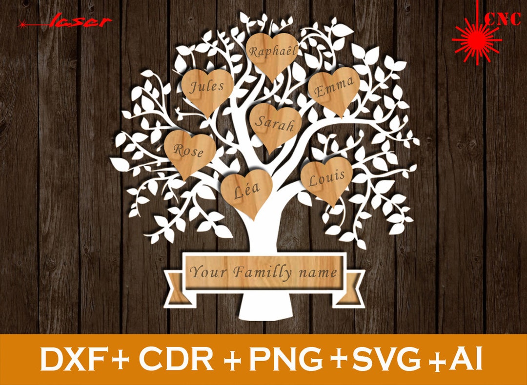 Laser Cut Pano Tree, Family Tree Laser Cut File, Laser Cut Pano Tree ...