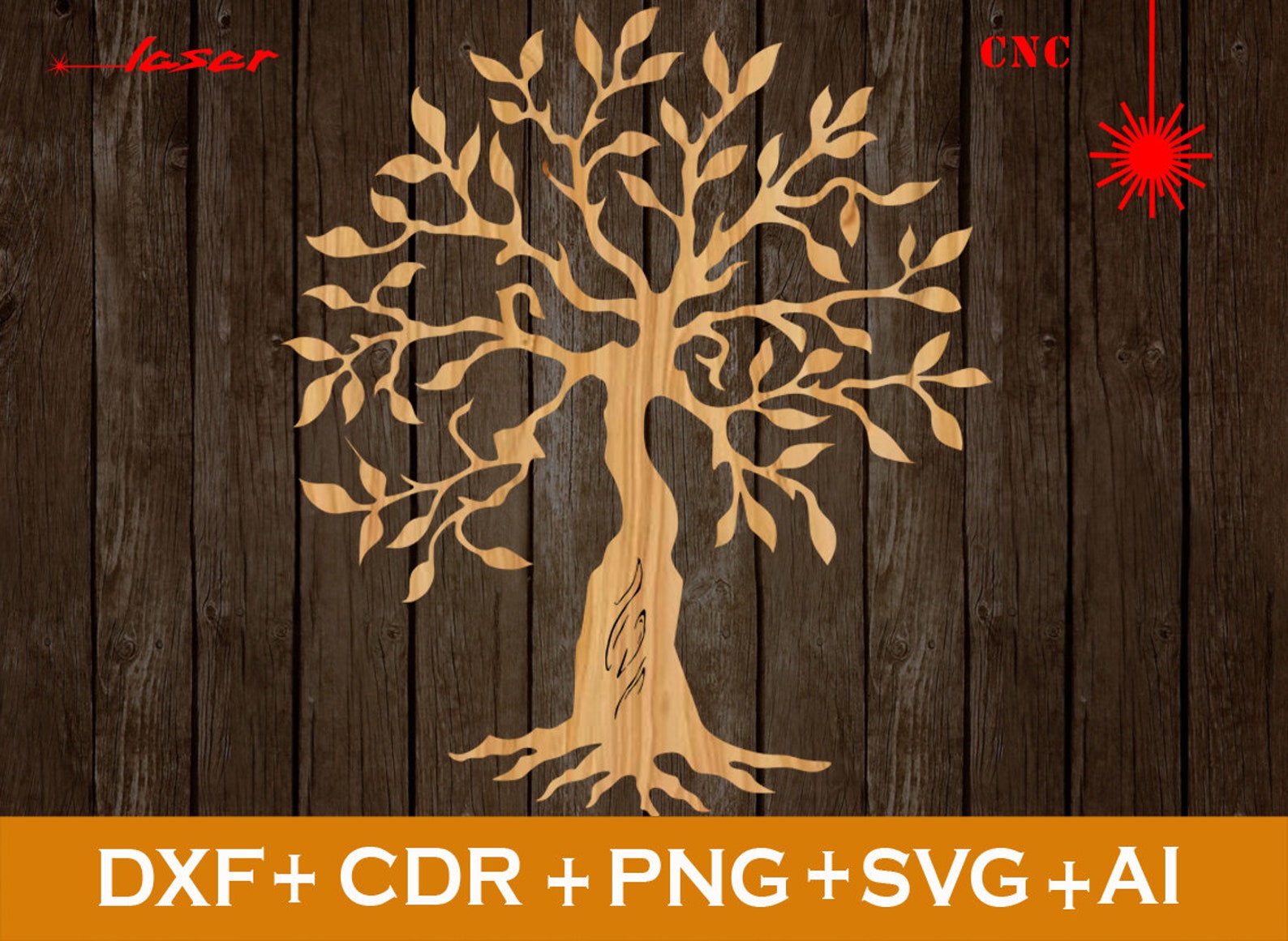 Laser Cut Pano, Tree Lasercut DXF, Home Decor, Tree Patterns, Tree Wall ...