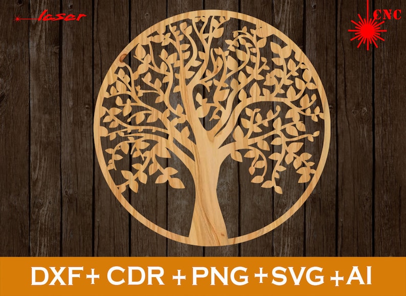Olive Tree Svg Laser Cut Pano Tree Lasercut DXF Home Decor - Etsy
