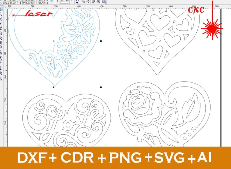Hearts Valentines SVG, Heart Svg, Valentine Svg, Love Svg, Set De 9 ...