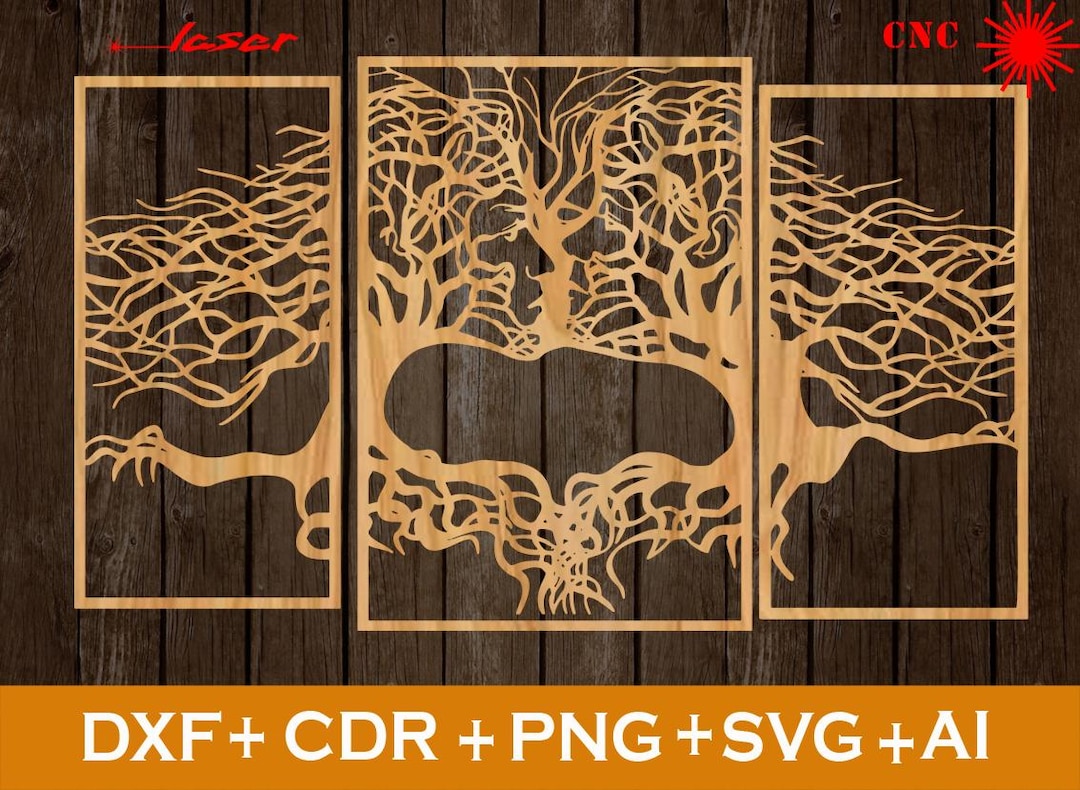 Laser Cut, Lasercut Files, Laser Home Decor, Tree Patterns, Tree ...