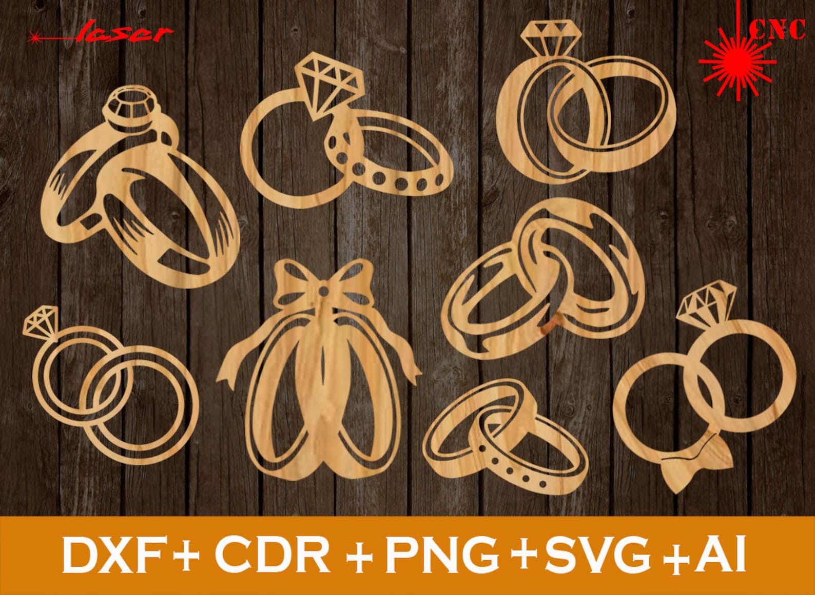 Wedding Ring SVG, Groom Ring Svg, Bride Ring Svg, Ring Svg for Laser ...