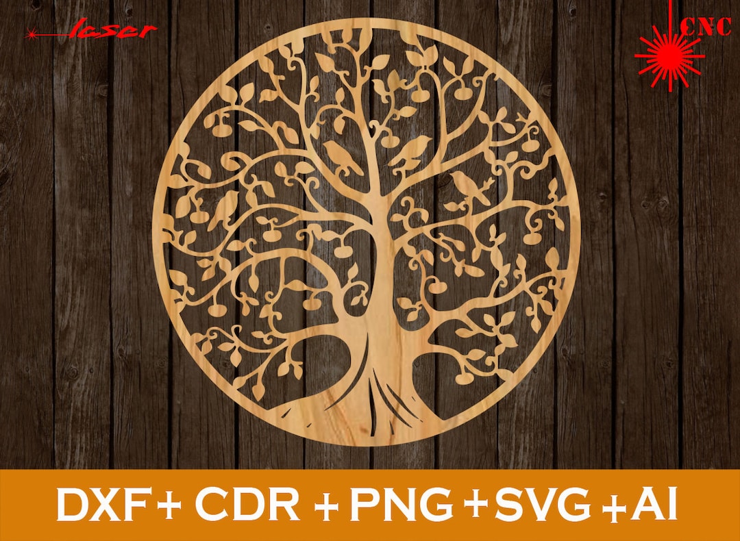 Laser Cut Pano Tree Lasercut DXF, Home Decor, Tree Patterns, Tree Wall ...