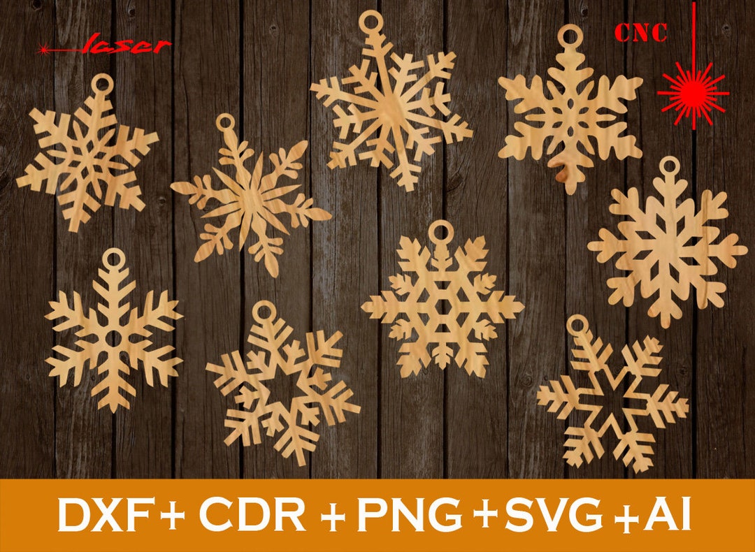 Snowflake SVG, Christmas Ornament Svg, Set of 9 Christmas Decoration ...